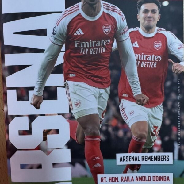Arsenal honours late Raila Odinga as loyal fan with ‘Arsenal Remembers ...